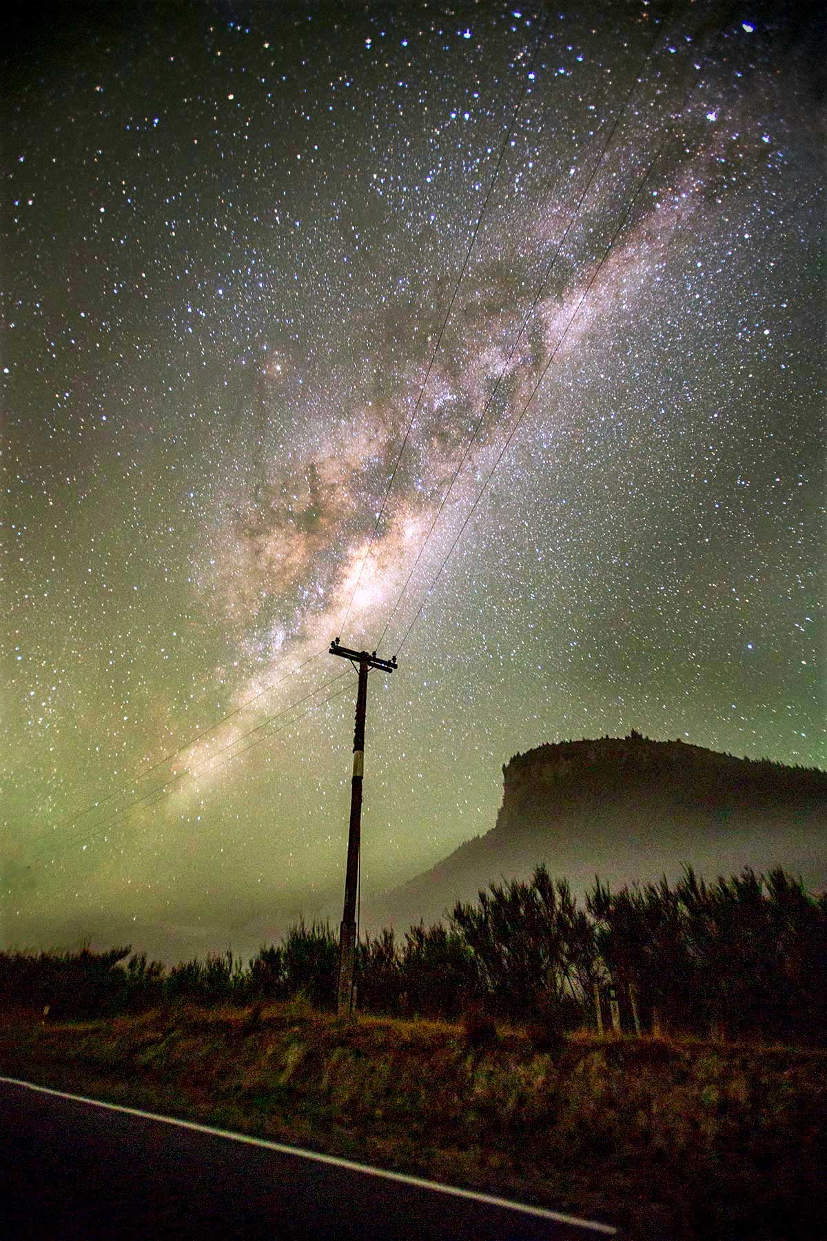 Astrophotography of Milky Way taken at Atiamuri, Waikato, NZ.